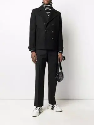 Valentino Garavani Tailored Straight-leg Wool-mohair Trousers - Black