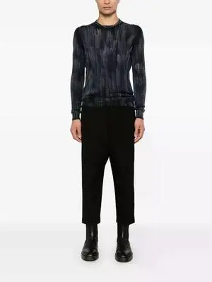 Avant Toi Fine Knit Crew Neck Sweater - Blue