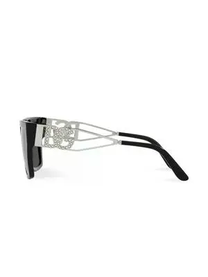 Dolce & Gabbana Crystal-embellished Square-frame Sunglasses
