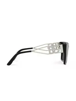 Dolce & Gabbana Crystal-embellished Square-frame Sunglasses