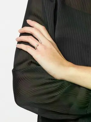 Delfina Delettrez 18kt White Gold Diamond Pave Ring
