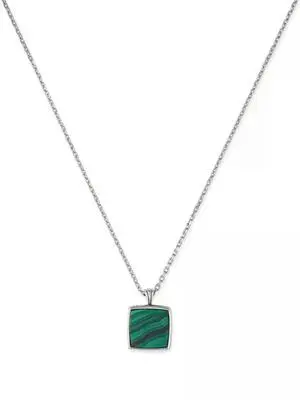 Emanuele Bicocchi Sterling Malachite Amulet Necklace - Silver