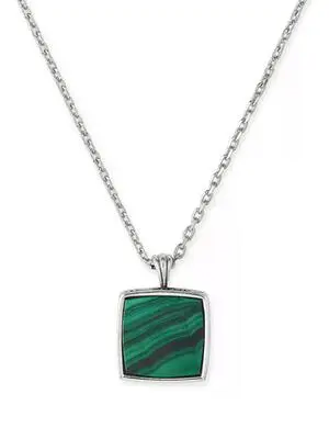 Emanuele Bicocchi Sterling Malachite Amulet Necklace