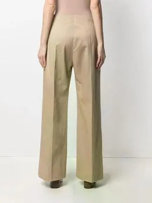 PATOU Camel Brown Cotton Wide-leg Tailored Trousers - Neutrals