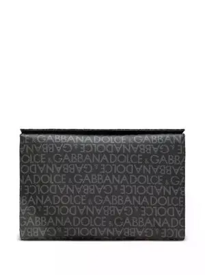 Dolce & Gabbana Logo Print Leather Shoulder Bag