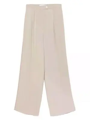DE SANTIS Crepe Tailored Trousers - Neutrals