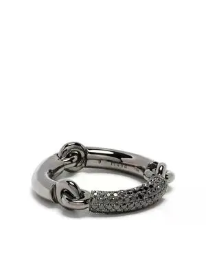 MAOR 18kt Gold Crystal Ring - Black