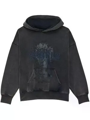 PURPLE BRAND Sky High Cotton Hoodie - Black