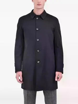 DELL'OGLIO Buttoned Coat - Black