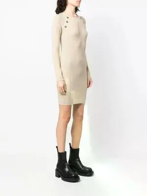 John Richmond Button-embellished Detail Dress