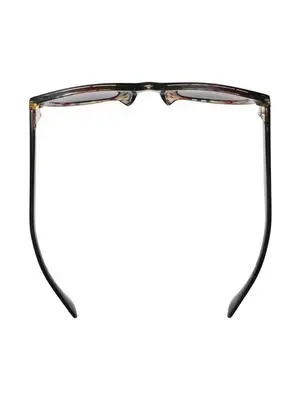 Burberry Acetate Round Frame Sunglasses - Black