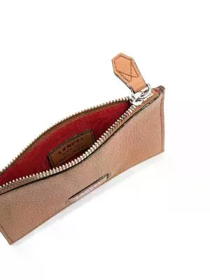 LANCEL Zip Leather Cardholder - Neutrals