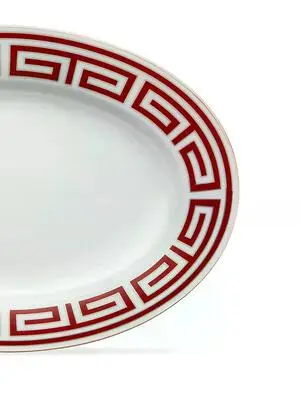 GINORI 1735 Labirinto Oval Serving Platter - Red
