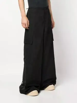 Palm Angels Monogram-embroidered Wide-leg Trousers