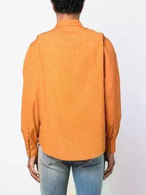 DIESEL® Logo-print Press-stud Fastening Shirt