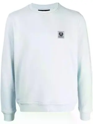 Belstaff Logo Patch Long-sleeved Sweatshirt - Blue