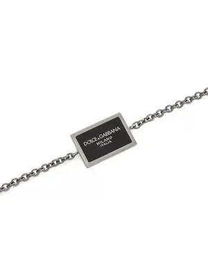 Dolce & Gabbana Logo Plaque Chain Bracelet