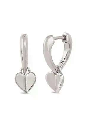 DINNY HALL Folded Heart Hoop Earrings