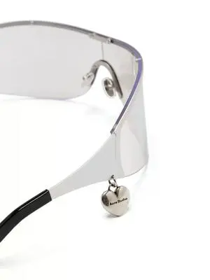 Acne Studios Logo-charm Shield-frame Sunglasses