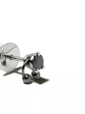 Delfina Delettrez 18kt White Gold Black Diamond Stud Earring