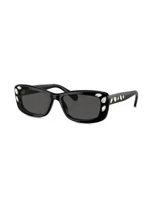 SWAROVSKI Crystal-embellished Rectangle-frame Sunglasses
