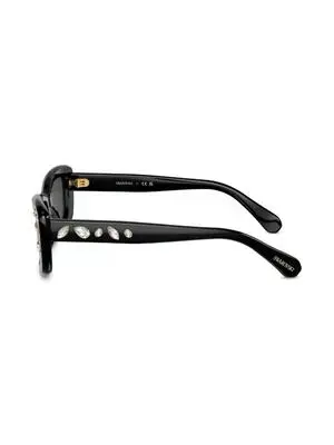 SWAROVSKI Crystal-embellished Rectangle-frame Sunglasses