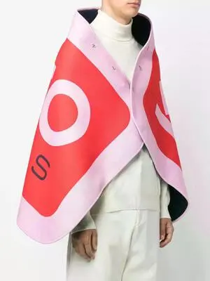 Kenzo Logo-print Detail Cape Scarf