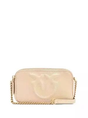 Pinko Logo-embossed Cross Body Bag - Neutrals