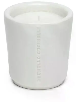 Brunello Cucinelli Logo-embossed Wax Candle - White