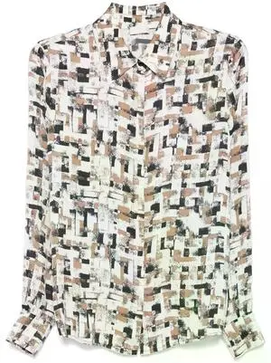 Liu Jo Geometric Print Satin Shirt
