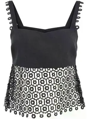 Simkhai Dorian Eyelet Embellished Sleeveless Top