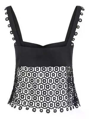 Simkhai Dorian Eyelet Embellished Sleeveless Top
