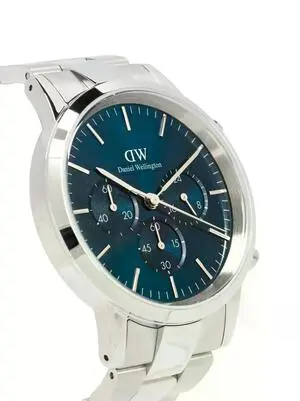 DANIEL WELLINGTON Iconic Link Chronograph 42mm Stainless Steel Watch