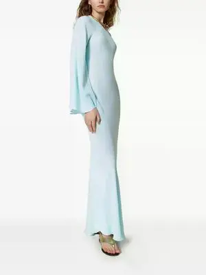 TWINSET Lido One-shoulder Bell Sleeve Maxi Dress