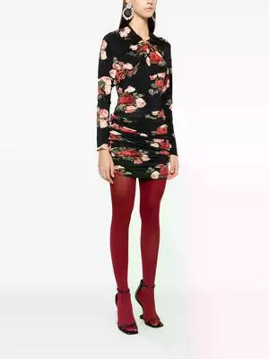 Magda Butrym Floral-print Draped Mini Dress