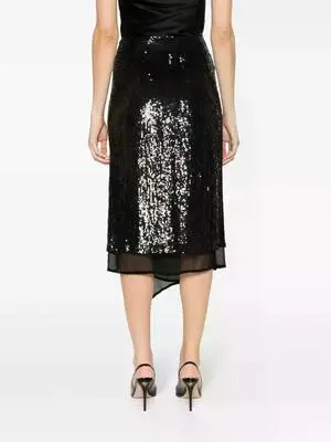 P.a.r.o.s.h Glare Sequinned Wrap Skirt