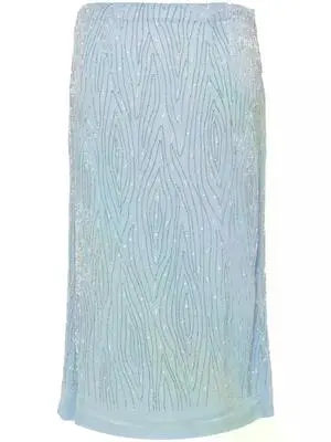 P.a.r.o.s.h Bead-embellished Chiffon Skirt
