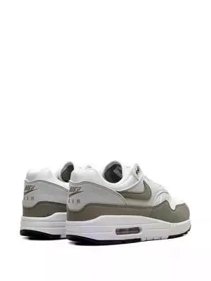 Nike Air Max 1 White/ligth Army/neutral Grey/black Sneakers - Green