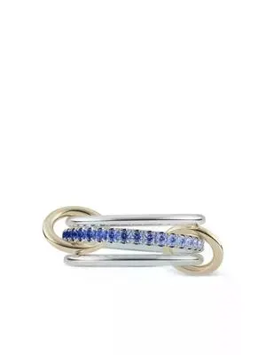 SPINELLI KILCOLLIN 18ct Yellow Gold Tigris Ring With Sapphires - Silver