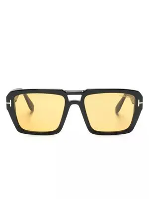 TOM FORD Acetate Pilot Frame Sunglasses