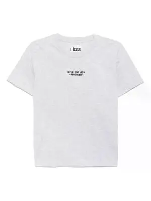 Izzue Logo-embroidered T-shirt - Grey