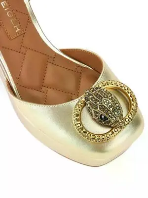 Kurt Geiger Metallic -tone Leather Chelsea Pumps With Embellishments