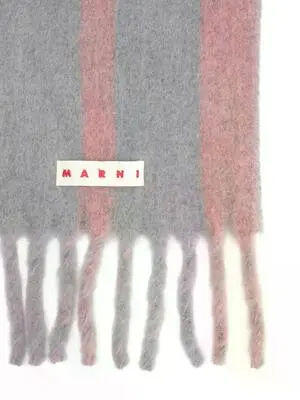 Marni Striped Fringed Scarf