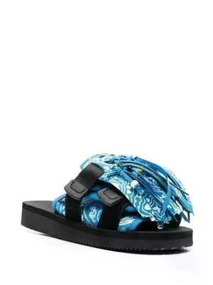 ALANUI X SUICOKE Paisley Print Fringed Flat Sandals