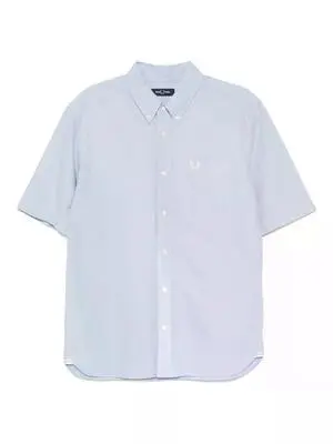 Fred Perry Logo-embroidered Shirt - Blue