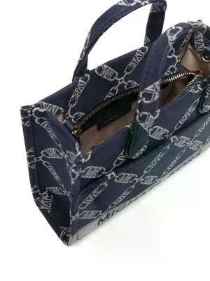 Michael Kors Gigi Empire Logo-jacquard Tote Bag - Blue
