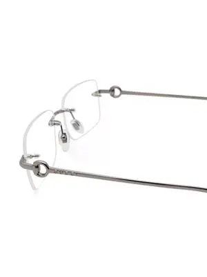 Gucci Logo-engraved Rimless Glasses