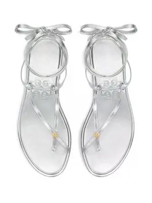 Tory Burch Metallic Strappy Flat Sandals