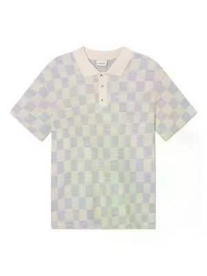 LES DEUX Checked Polo Shirt - Neutrals