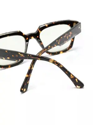 AHLEM Rivoli Square-frame Sunglasses - Brown